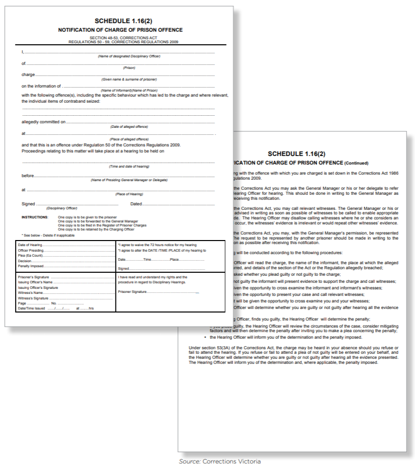 Investigation into good practice when conducting prison disciplinary ...